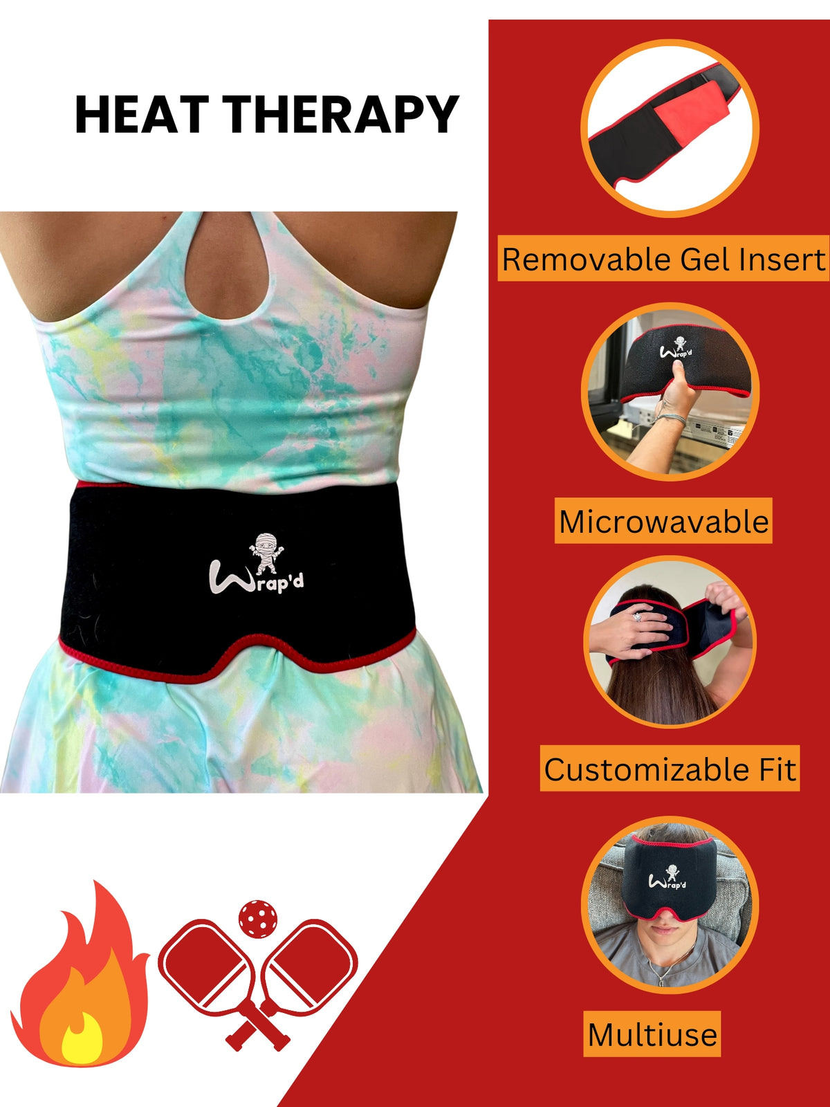 Pickleball Essentials Kit - Hot & Cold Therapy Packs for Pickleball Pl ...