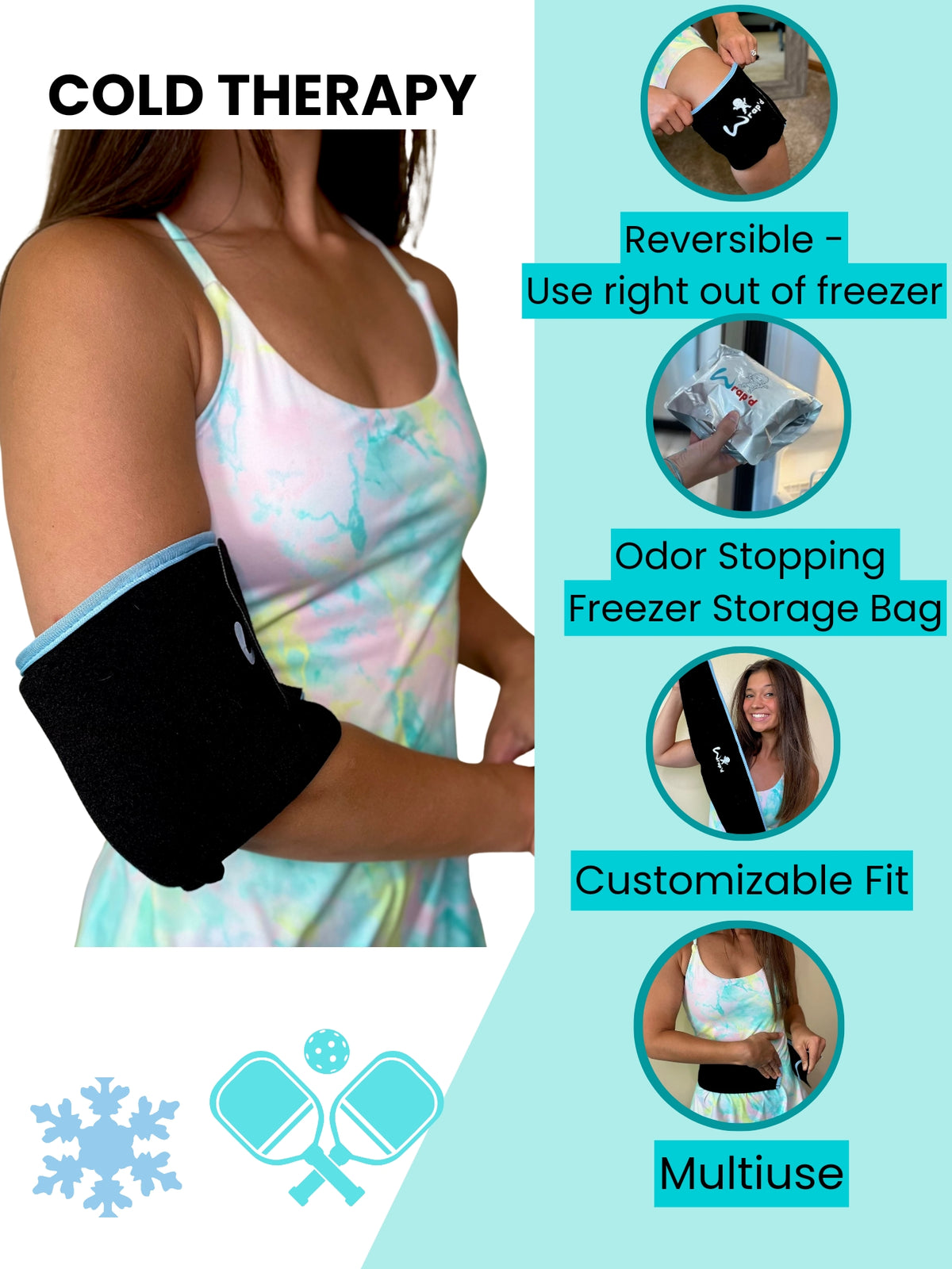 Pickleball Essentials Kit - Hot & Cold Therapy Packs for Pickleball Pl ...